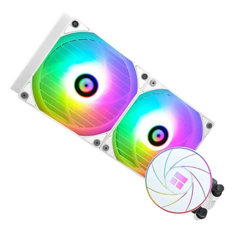楽天市場AE240白CPUクーラー CPU冷却ファン 白 簡易水冷 240mm LEDライト RGB 光る 静音 水冷ファン ARGB