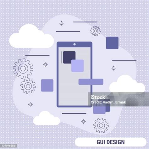 Gui 디자인 평면 디자인 스타일 벡터 개념 개념에 대한 스톡 벡터 아트 및 기타 이미지 개념 개념과 주제 개발 Istock