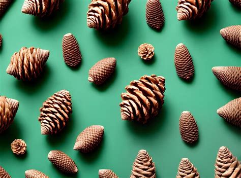 premium ai image fir cone on colorful backdrop knolling pantone