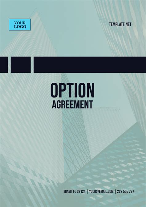 Free Option Agreement Template To Edit Online