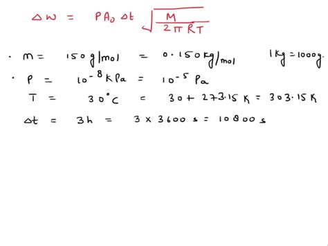 SOLVED C A Substance OfX 150 G Mol 1 Has A Vapor Pressure Of 10 8