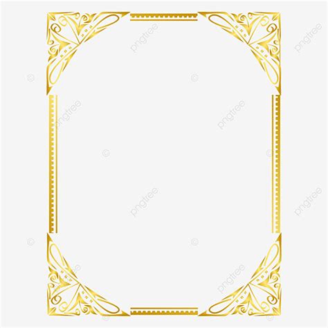 Golden Rectangle Frame Vector PNG Images Beautiful Rectangle Golden