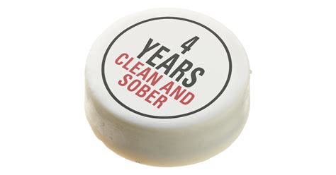 4 Years Clean And Sober Chocolate Covered Oreo Zazzle