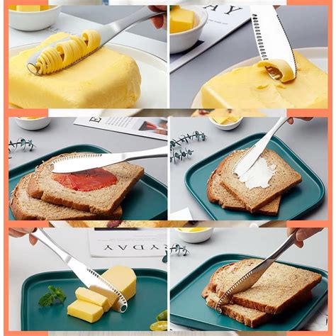 Set De 2 Cutite Din Inox Pentru Intins Unt Ciocolata Sau Gem 3 Functii 20 5 Cm Si 15 Cm Alexa