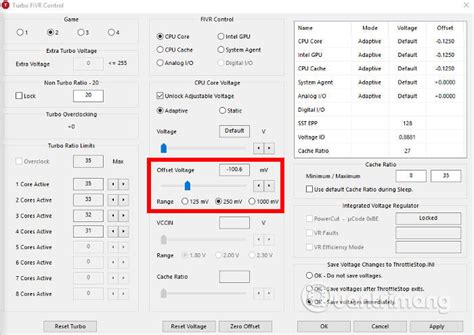 Instructions For Undervolt Reducing Cpu Temperature