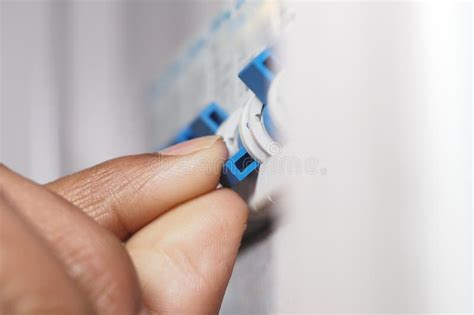 Adjusting The Settings On An Electrical Control Panel During Repairs Stock Image Image Of