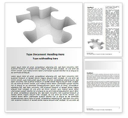 Puzzle Piece Word Template 06513 PoweredTemplate
