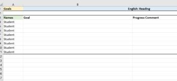 Class Goal Template IEP By Aussie Special Edu TPT
