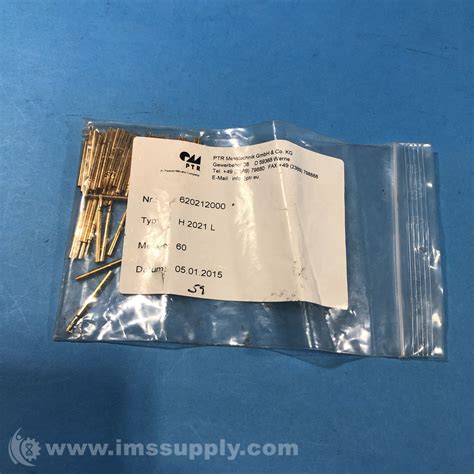 Ptr Hartmann H 2021 L Bag Of 60 Contact Test Probe Pins Ims Supply
