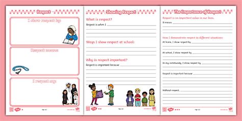 values writing frames respect teacher made twinkl