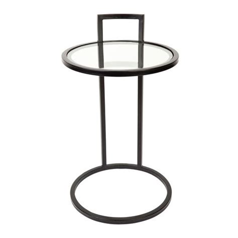 Cocktail Glass Round Side Table Antique Gold Café Lighting And Living