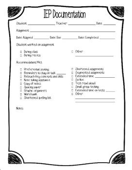 IEP Documentation By Classroom Cache TPT
