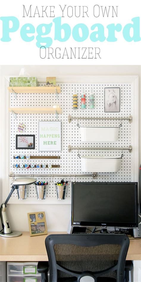 Learn How To Build Your Own Pegboard Organizer For Your Home Office