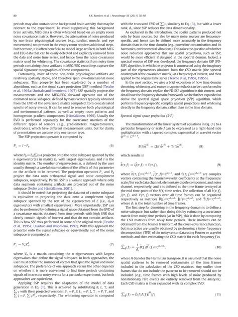 Pdf Spectral Signal Space Projection Algorithm For Frequency Domain