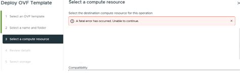 Fatal Error Has Occurred Unable To Continue
