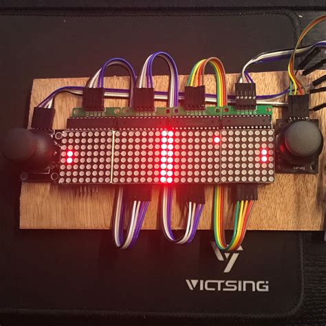 Pong Tennis With Led Matrix Arduino And Joysticks 5 Steps With
