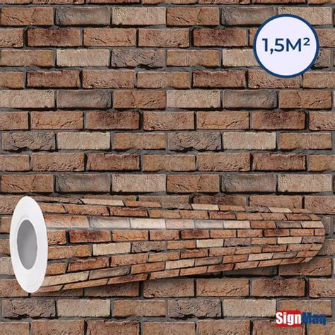 Papel De Parede Adesivo Autocolante Tijolinho Marrom Rolo 3m MercadoLivre