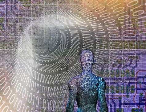 Binary Abstract With Figure Stock Illustration Illustration Of