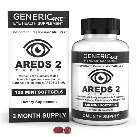 Generic4me Areds 2 Softgels 500 Mg Vitamin C 400 Iu