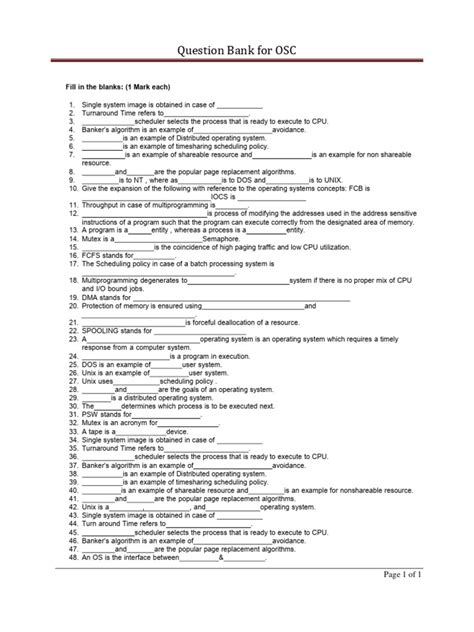 Dac Eandc Qb Question Bank For Osc Pdf Process Computing