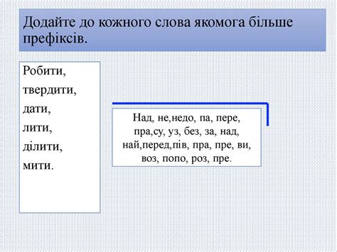Префікс. Префікси, які надають словам емоційного забарвлення та ...