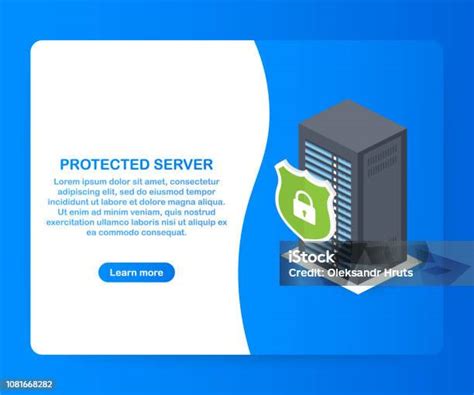 보호 된 서버입니다 아이소메트릭 데이터베이스 보호 개념입니다 서버 룸 랙 데이터베이스 보안 방패 서버 단위 디지털 기술 컴퓨팅 벡터 일러스트입니다 등측투영법에 대한 스톡