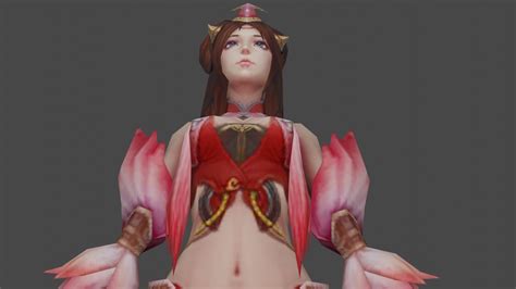 D Model Chinese Ancient Game Role Model Girl Rigged Animated VR AR Low Poly CGTrader