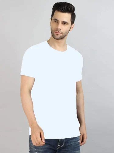 Lycra Men Plain Regular Slim Fit Helf Sleeve T Shirt At Rs In New Delhi