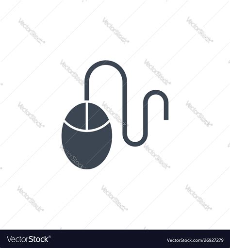 Computer Mouse Related Glyph Icon Royalty Free Vector Image