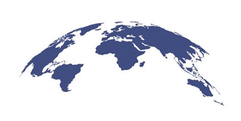 240 Colored Political World Map With Round Flat Icons And Globes Stock
