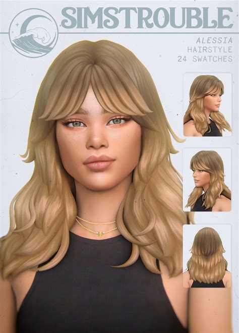 Alessia By Simstrouble Sims Hair Mod Hair Sims 4