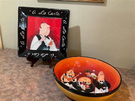 Tracy Flickinger Certified International “dinner Is Served” Waiter Square Serving Tray Or