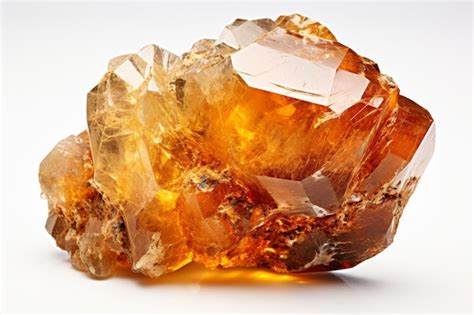 Premium Photo Sunlight Kissed Citrine Clusters On A White Or Clear