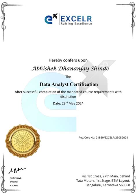 Abhishek Shinde On Linkedin Dataanalysis Certification