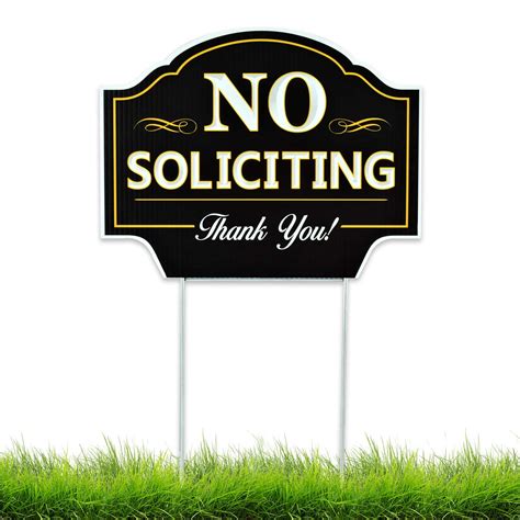 Signs Authority Metal No Soliciting Yard Sign 115x9 Outdoor