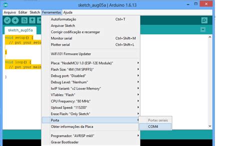 Configurando O Arduino Ide Para Ser Usado Com O Nodemcu Eletrônica E Programação