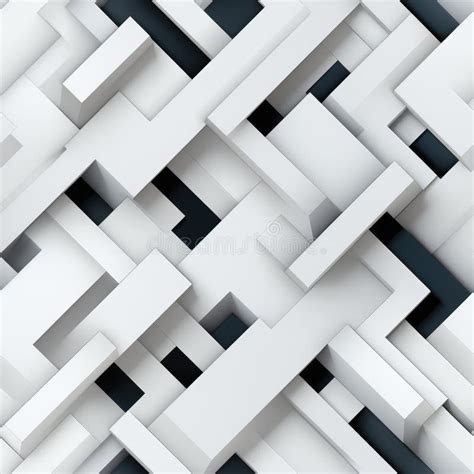 Abstract White Gray Geometric Background Stock Illustration