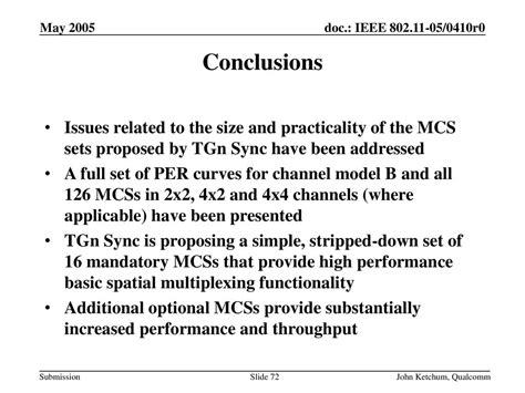 Detailed Responses To Reasons And Cures Comments On MCS Set Ppt Download