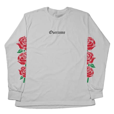 Camiseta Overcome Manga Longa Script Roses Branca Overcome Clothing