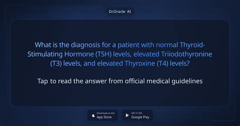 What Is The Diagnosis For A Patient With Normal Thyroid Stimulating Hormone Tsh Levels
