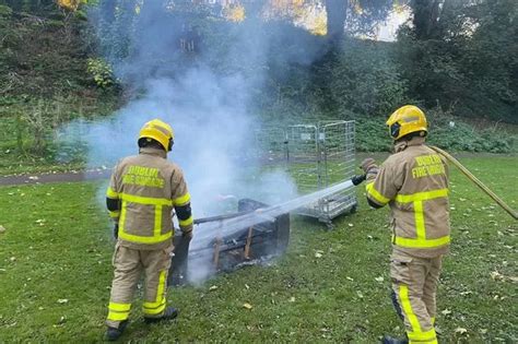 Dublin Firefighters Tackle Furniture Blaze On Green Area As They Give