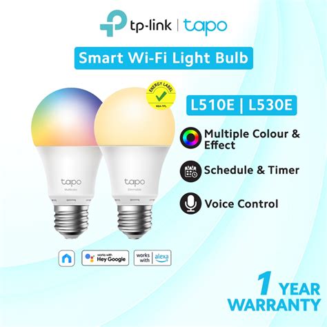 TP Link Smart Wi Fi LED Light Bulb Mil Colors Tapo L E L E E Google Assistant