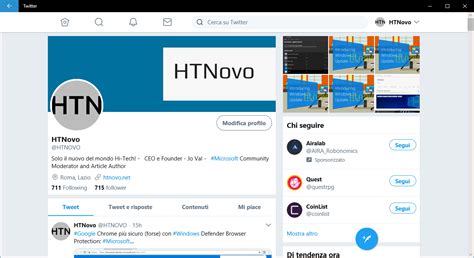 Twitter PWA Live Tile Utente E Altro Ancora Nel Nuovo Aggiornamento