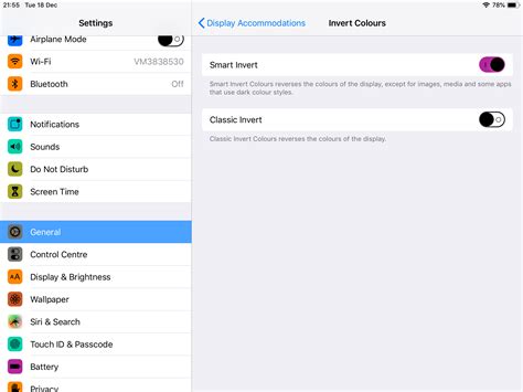 Invert Screen Colours Smart Invert Available For The Iphoneipad