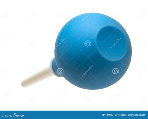 Blue Enema Medical Object Isolated Stock Image Image Of Blowing
