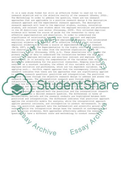 Positivist And Interpretivist Research Designs Essay