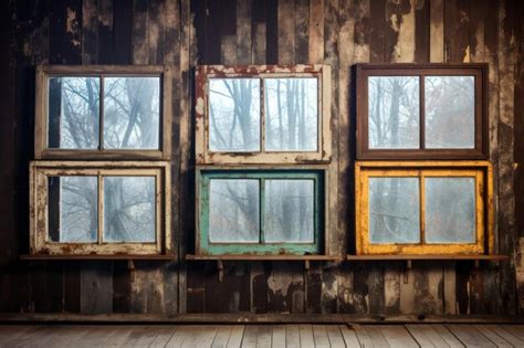 Premium Ai Image Rustic Window Frames