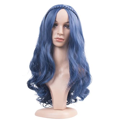 Descendants Evie Cosplay Wig Long Wavy Blue Famale Fashion Costume Party Wig Buy Descendants