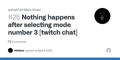 Nothing Happens After Selecting Mode Number 3 Twitch Chat · Issue 25