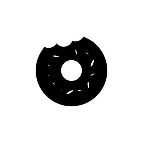 Bitten Donut Vector Icon Illustration 23194401 Vector Art At Vecteezy